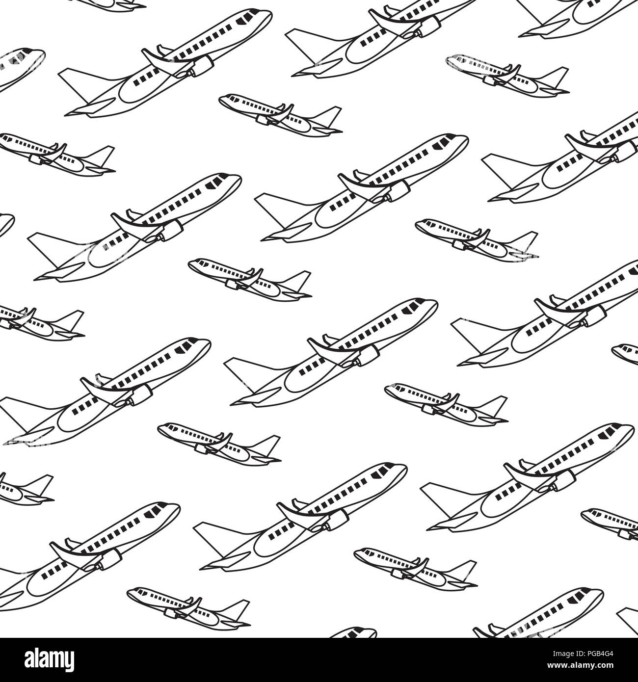 line side travel airplane transport background Stock Vector Image & Art ...