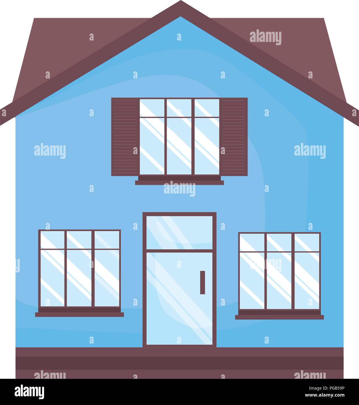 modern house over white background, vector illustration Stock Vector ...