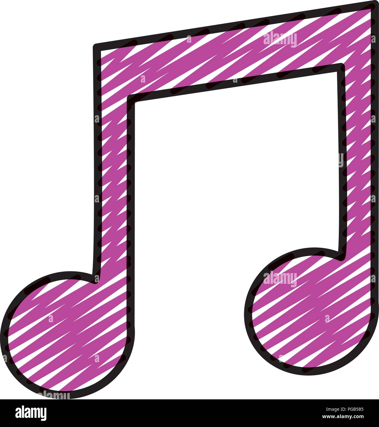 doodle 2 eighth musical note sign rhythm Stock Vector Image & Art - Alamy