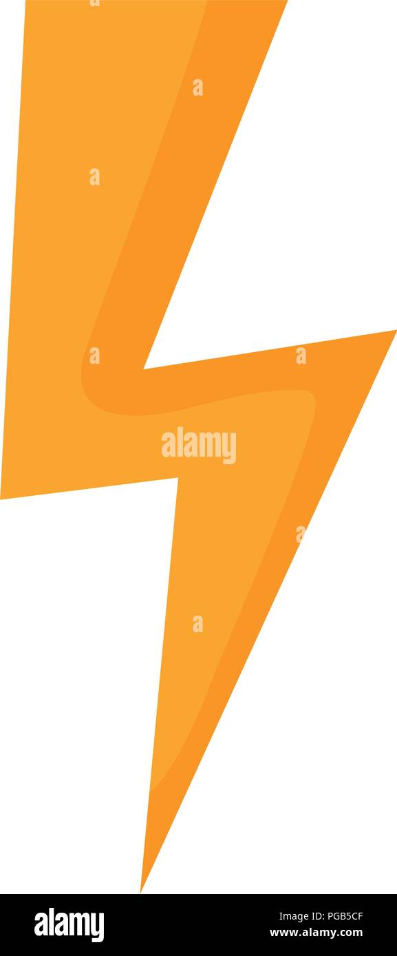 lightning bolt icon over white background, vector illustration Stock ...