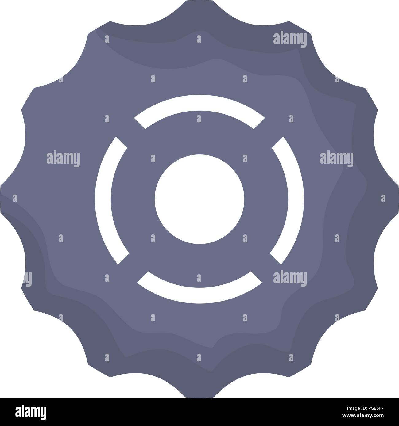 gear wheel icon over white background, vector illustration Stock Vector ...