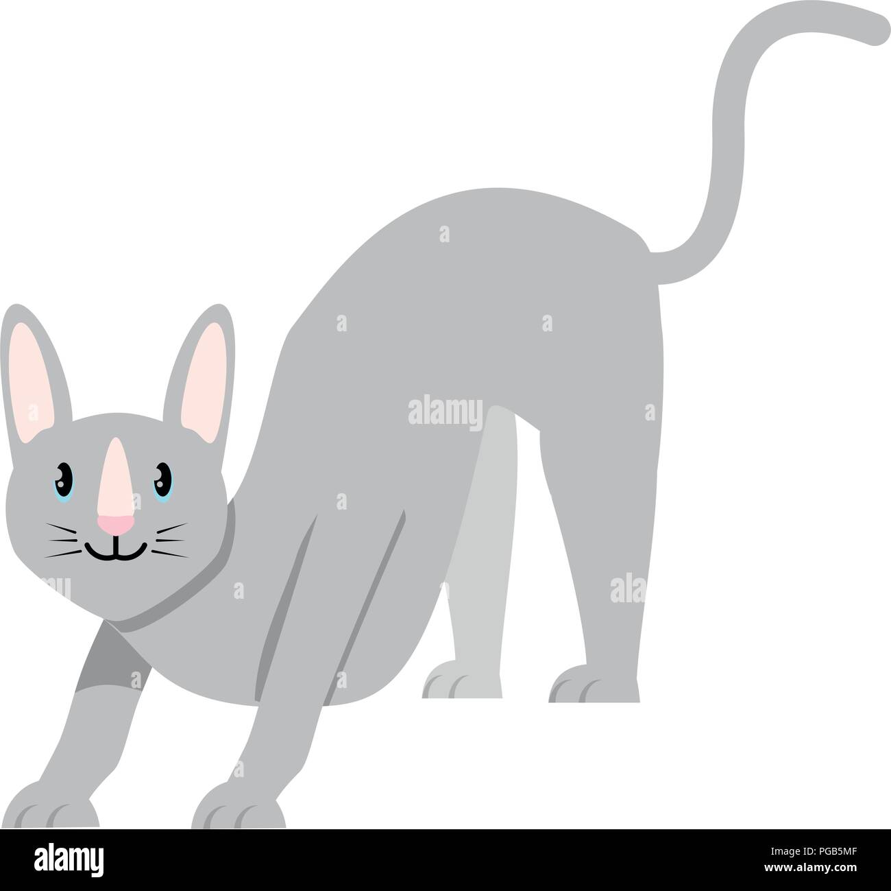 cute sphynx cat icon over white background, vector illustration Stock ...