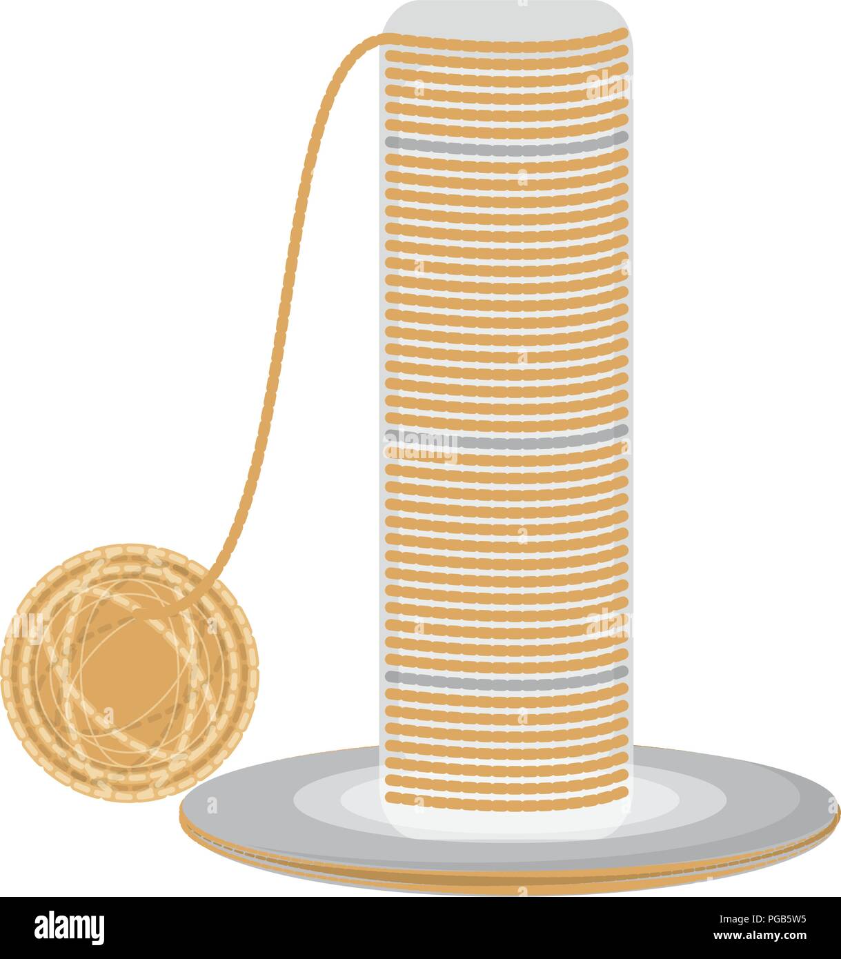 cat scratcher toy icon over white background, vector illustration Stock ...