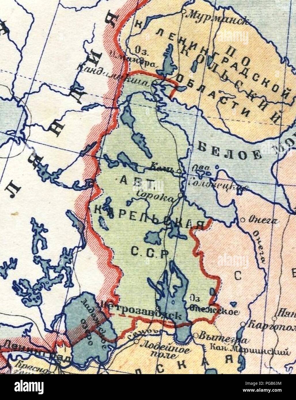 Autonomous Karelian SSR 1930 Stock Photo - Alamy