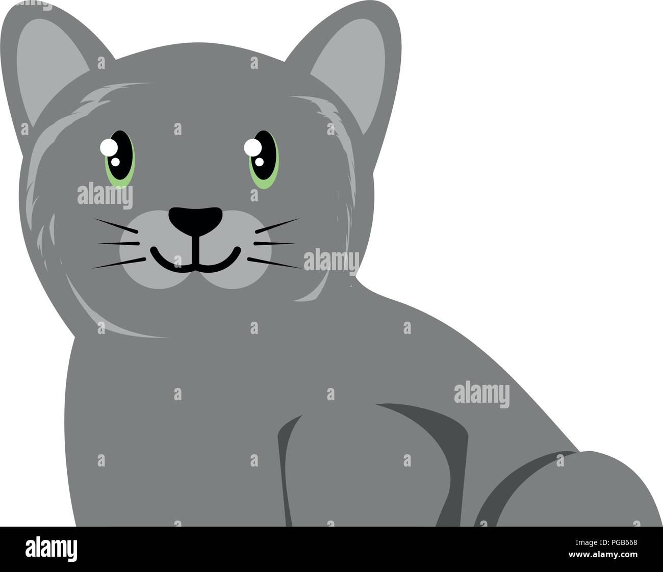 cute cat icon over white background, vector illustration Stock Vector ...