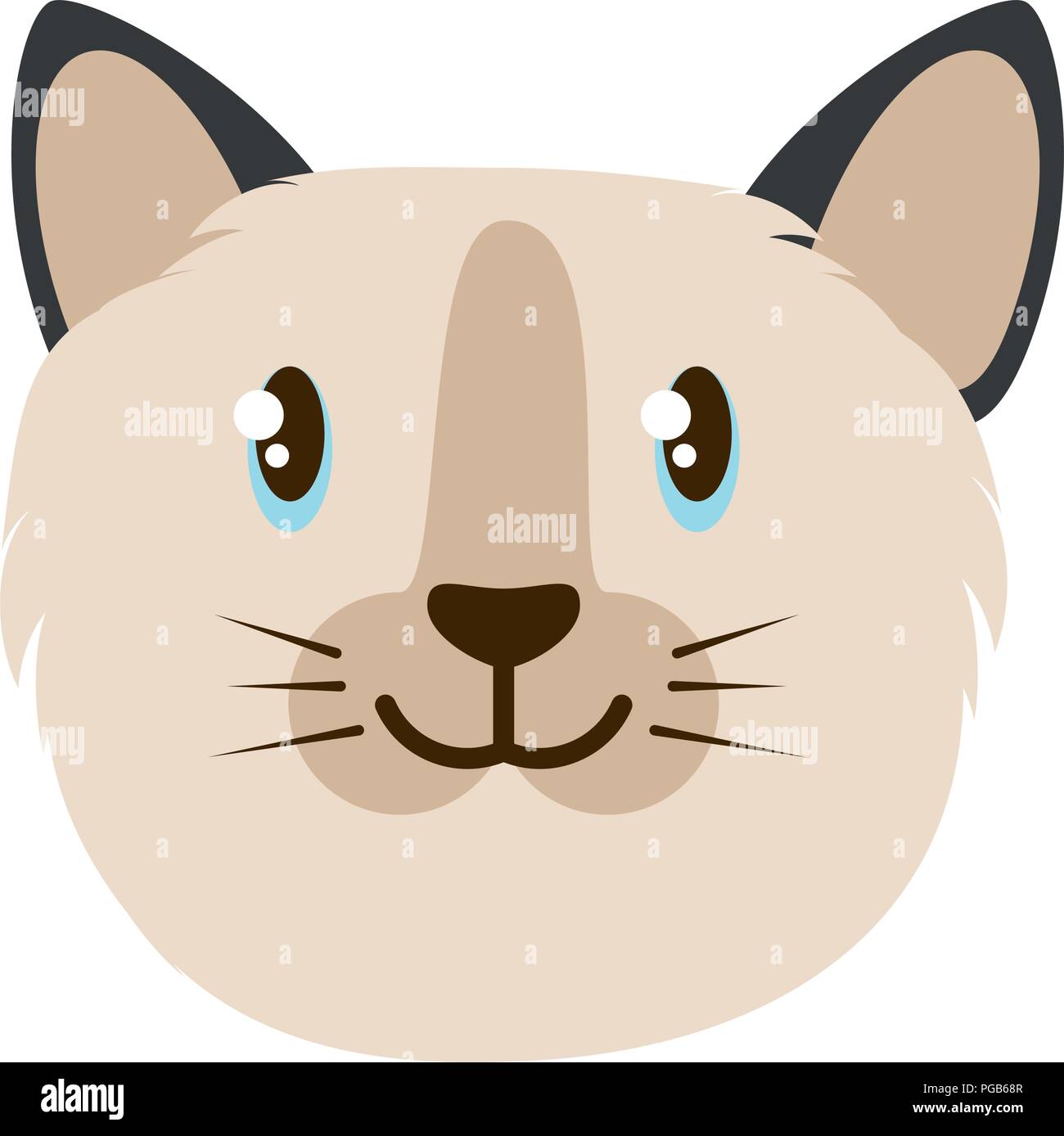 cute birman cat icon over white background, vector illustration Stock ...