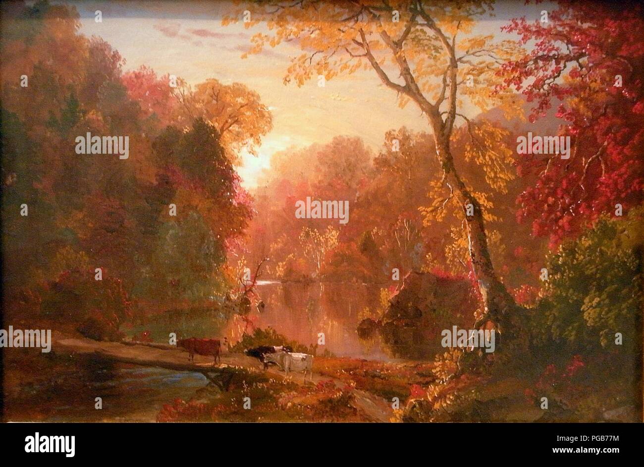 Autumn in North America-Frederic Church Stock Photo - Alamy