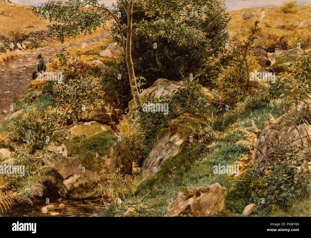 Autumn in the Welsh Hills by George Price Boyce, RWS Stock Photo - Alamy