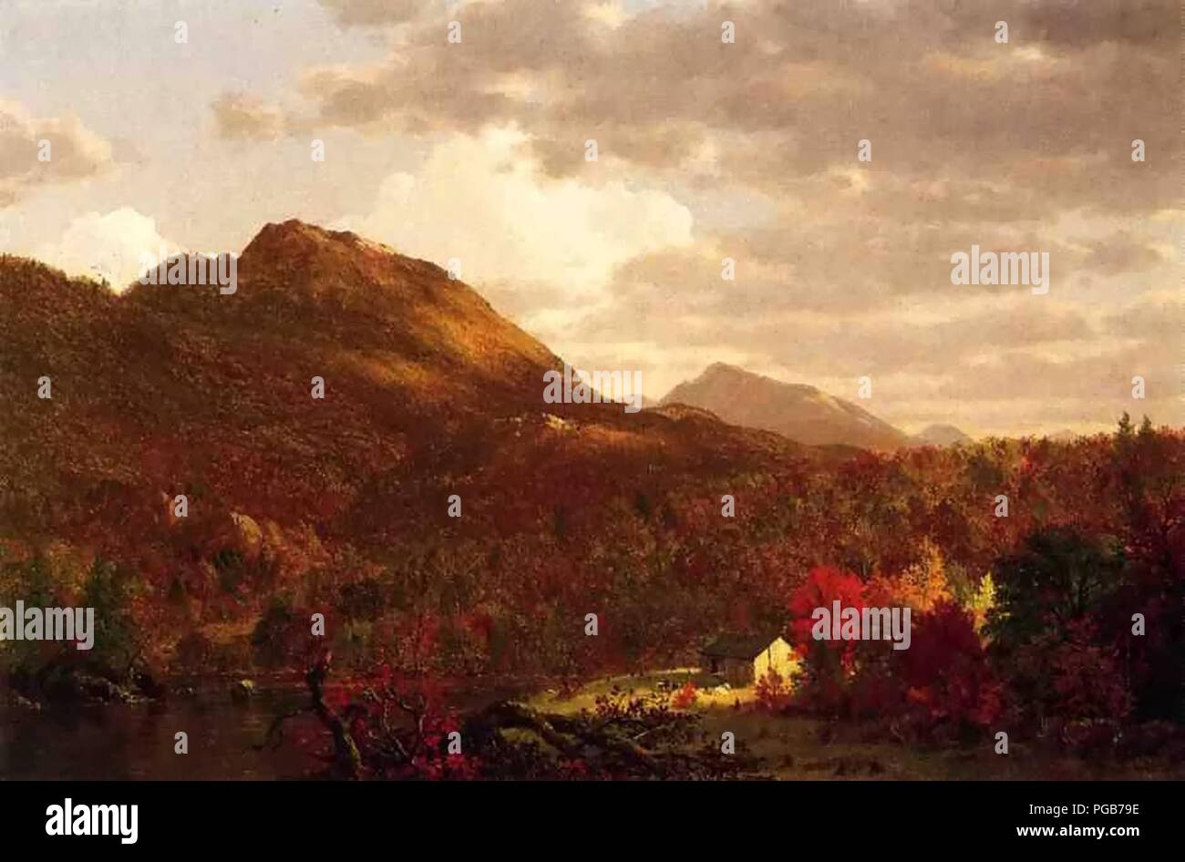 Autumn on the Hudson Frederic Edwin Church Stock Photo - Alamy