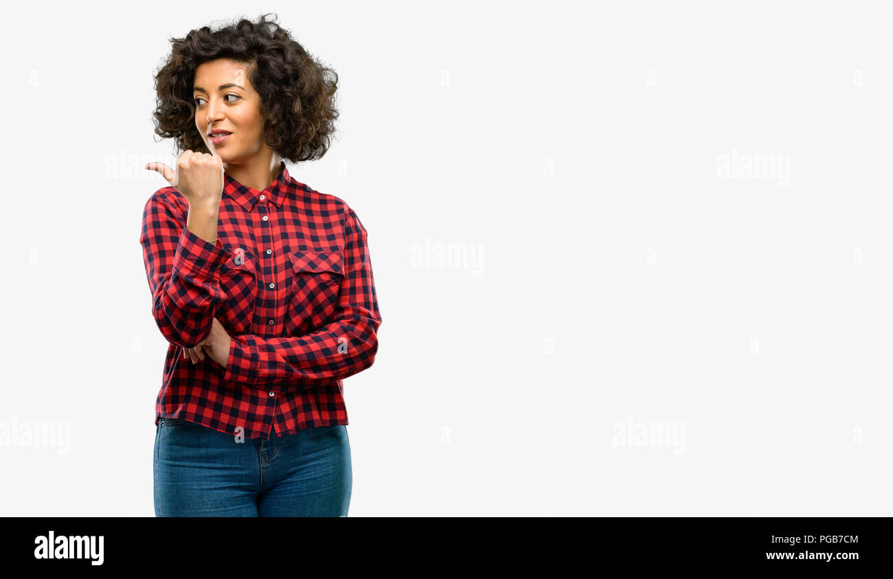 Woman pointing finger laughing Cut Out Stock Images & Pictures - Alamy
