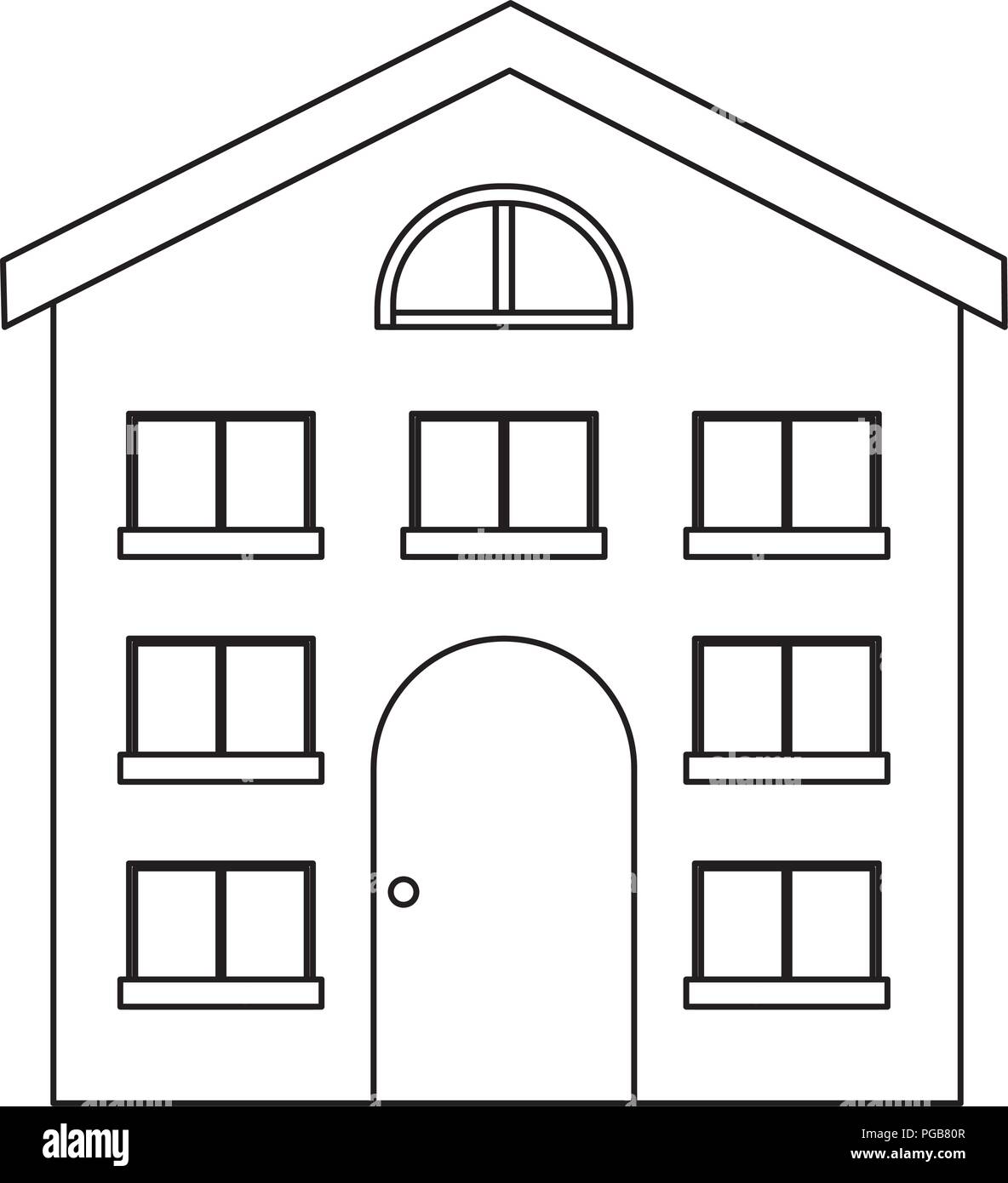 modern house over white background, vector illustration Stock Vector ...