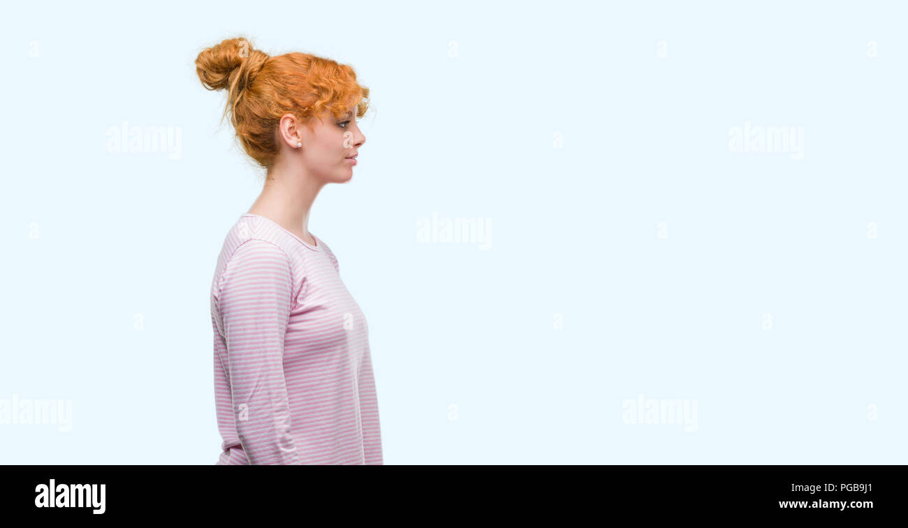 Redhead model profile natural hi-res stock photography and images - Alamy