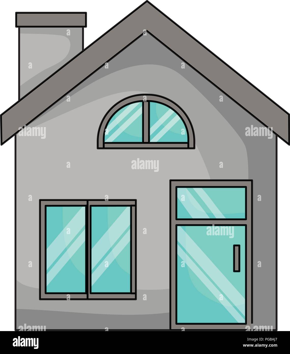 modern house over white background, vector illustration Stock Vector ...