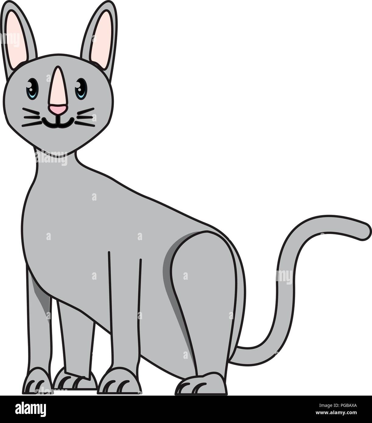 cute sphynx cat icon over white background, vector illustration Stock ...