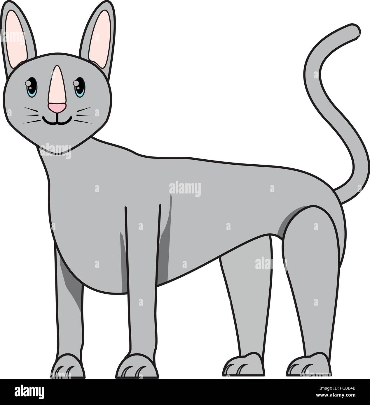 cute sphynx cat icon over white background, vector illustration Stock ...
