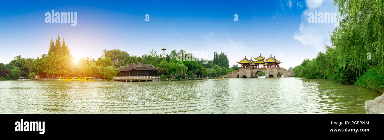 Wuting Bridge, also known as the Lotus Bridge, is a famous ancient ...
