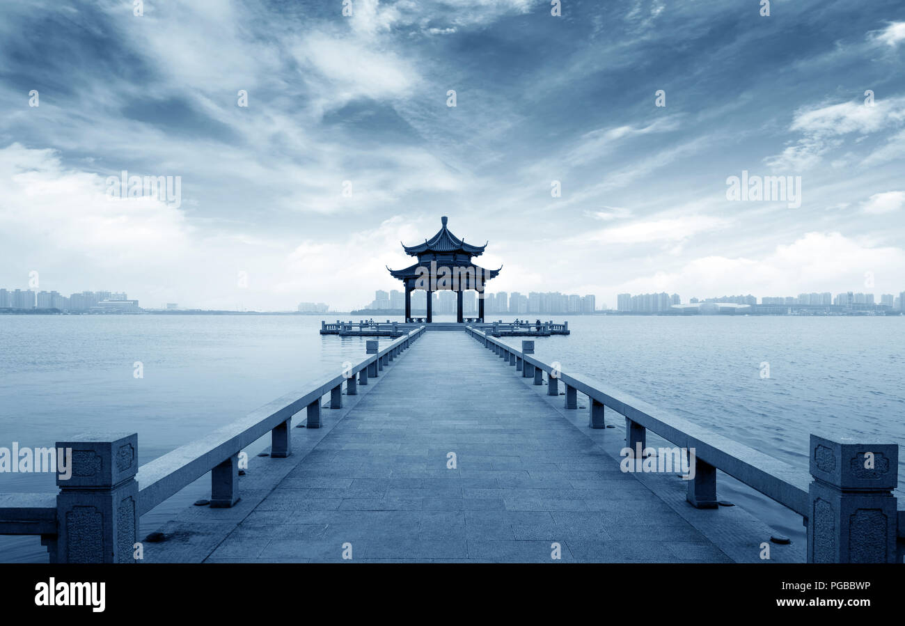 Suzhou City, Jiangsu province China Jinji Lake City Scenery Stock Photo ...