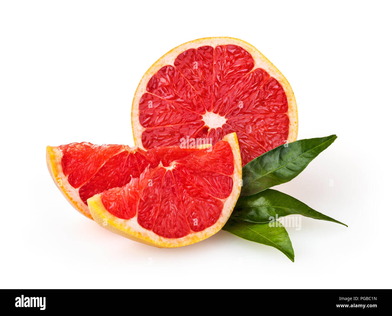 Grapefruits part isolated on Cut Out Stock Images & Pictures - Alamy