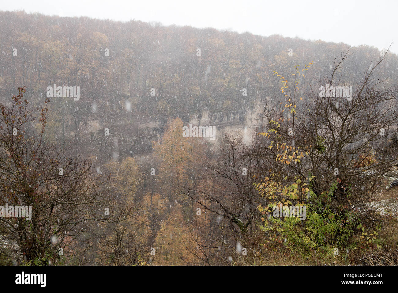 The magnificent mountain scenery of the Caucasus Nature Reserve Stock ...
