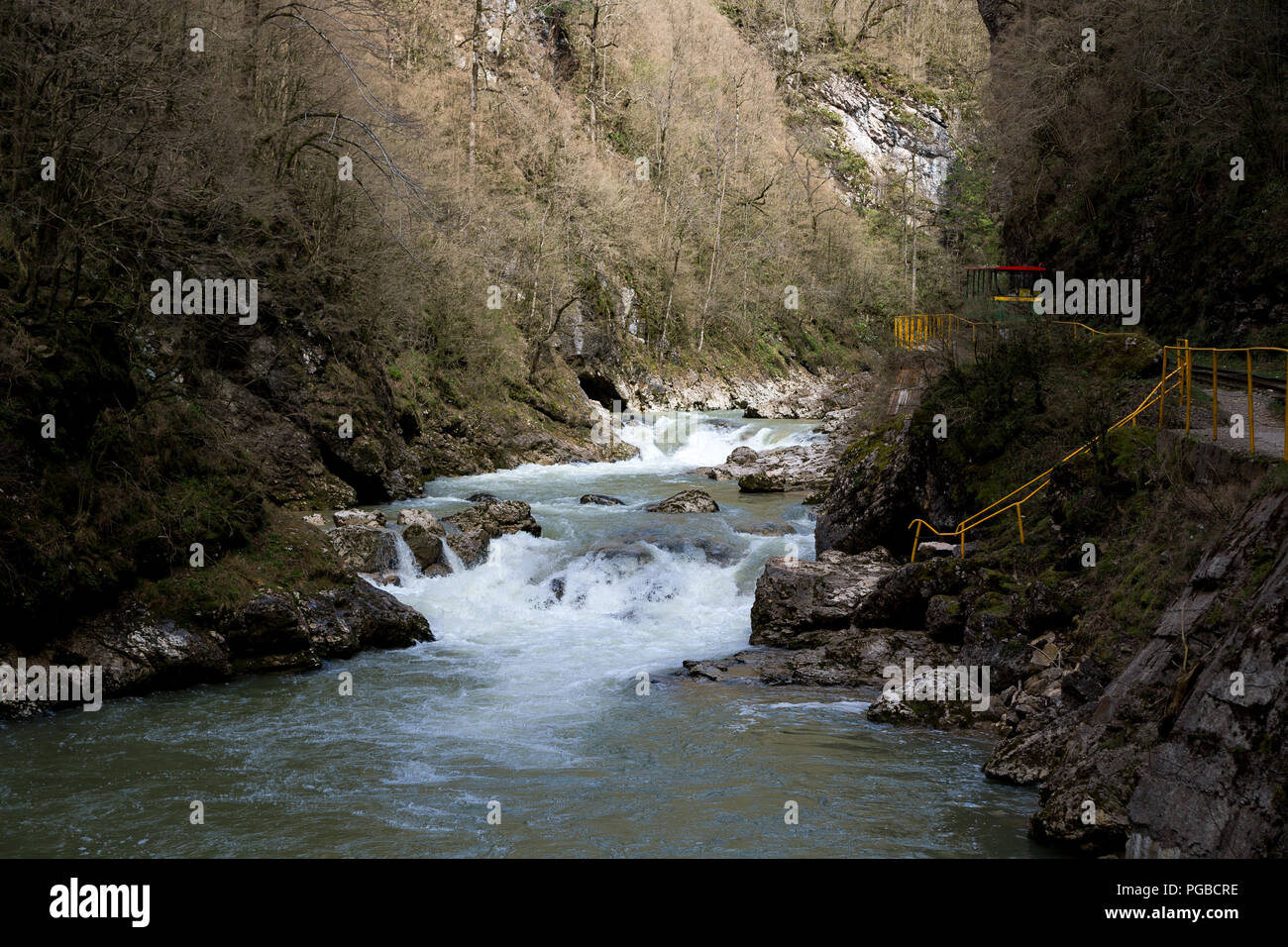 Beautiful mountain scenery . Guam gorge. Krasnodar region Stock Photo ...