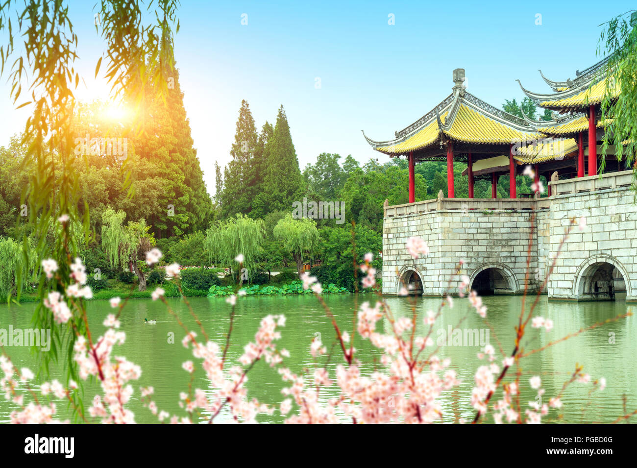 Wuting Bridge, also known as the Lotus Bridge, is a famous ancient ...