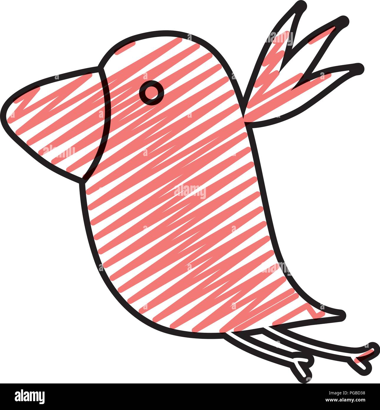 doodle silhouette nice bird fauna animal Stock Vector Image & Art - Alamy