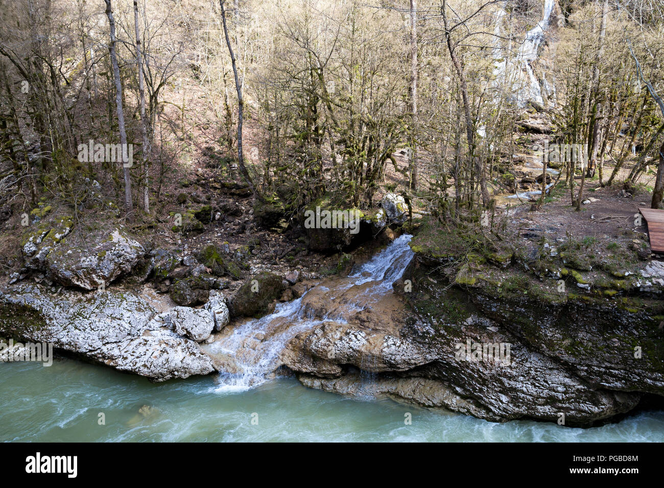 Beautiful mountain scenery . Guam gorge. Krasnodar region Stock Photo ...