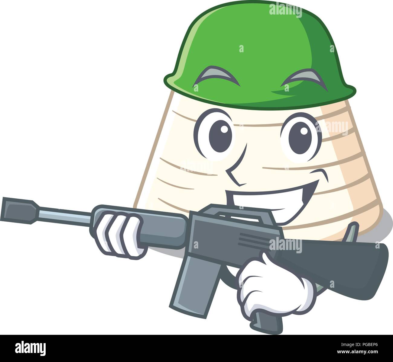 Army ricotta cheese icon in character cartoon vector illustration Stock ...