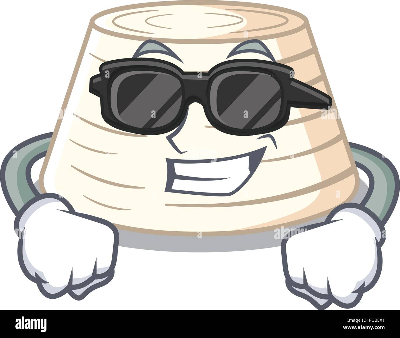 Super cool soft italian ricotta cheese character cartoon vector ...