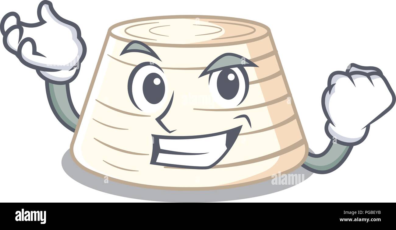 Successful soft italian ricotta cheese character cartoon vector ...
