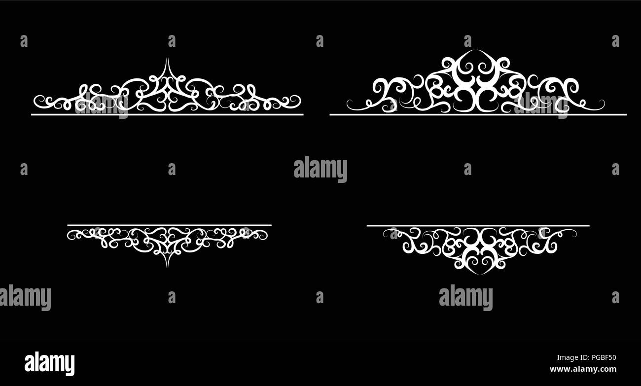 Vintage vector swirl frame set Stock Vector Image & Art - Alamy