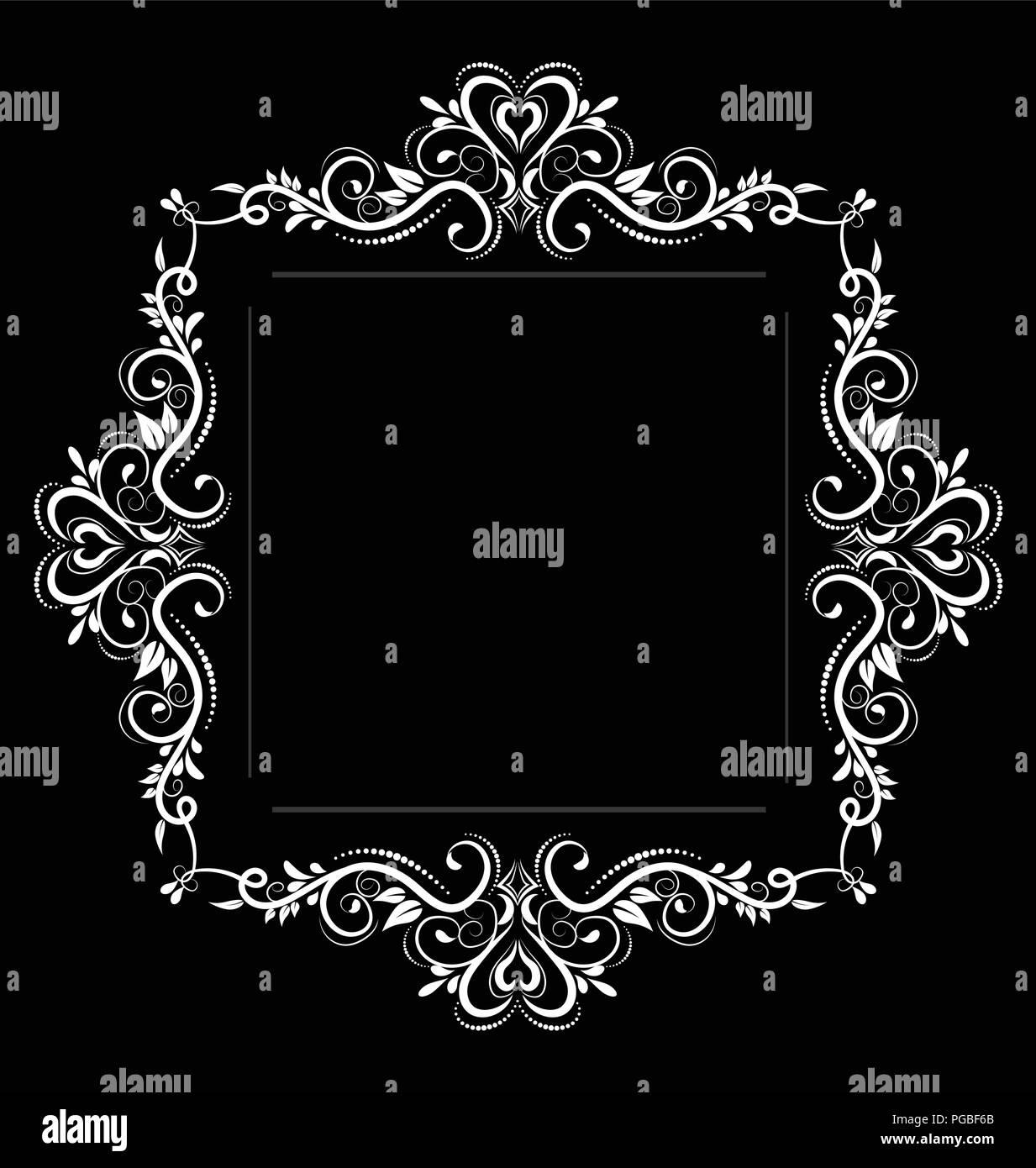 Vintage vector swirl frame set Stock Vector Image & Art - Alamy