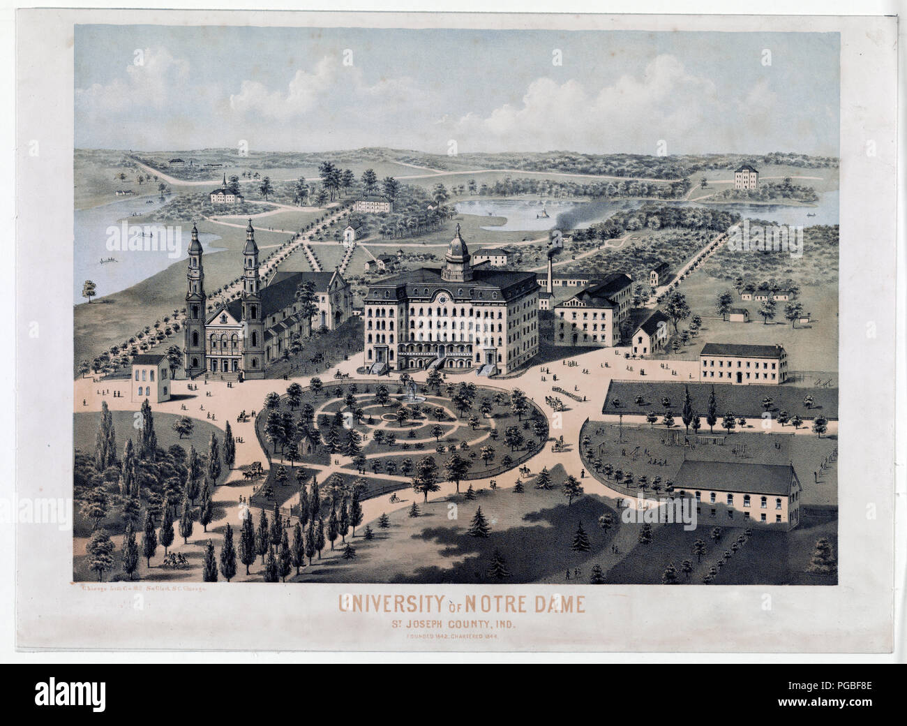 University of notre dame aerial hi-res stock photography and images - Alamy