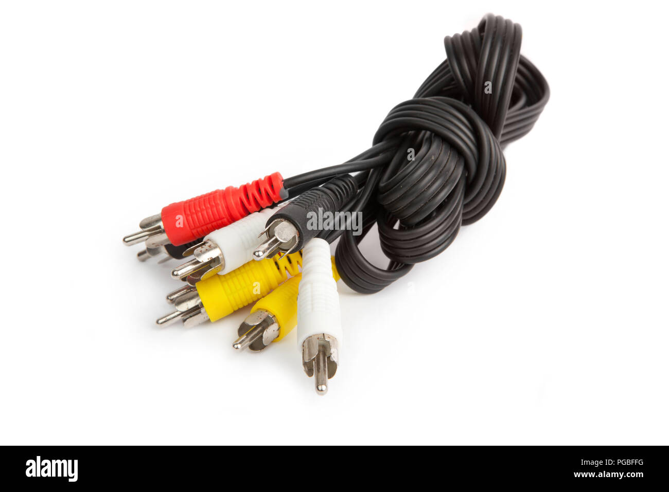 Connecting wires isoated on the white background Stock Photo - Alamy
