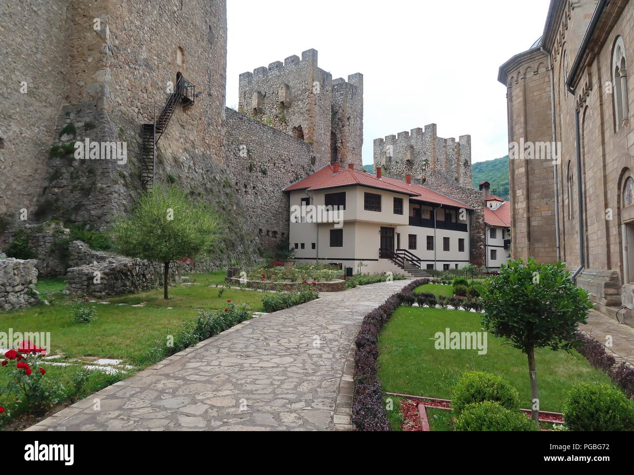 Monastery Manasija, Serbia Stock Photo - Alamy