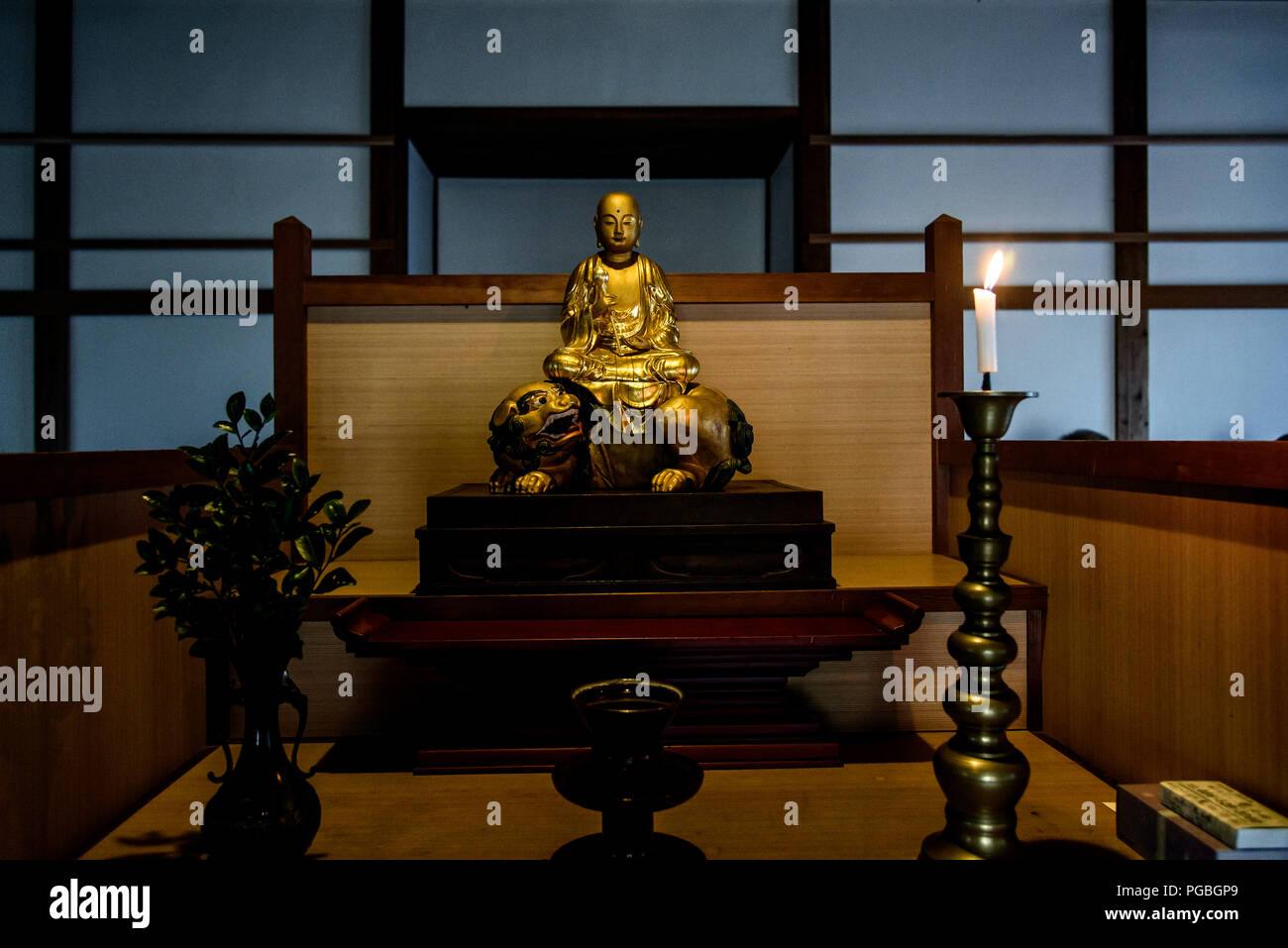 Okayama, Japan: Buddha statue at the buddhist temple in Okayama, Japan ...
