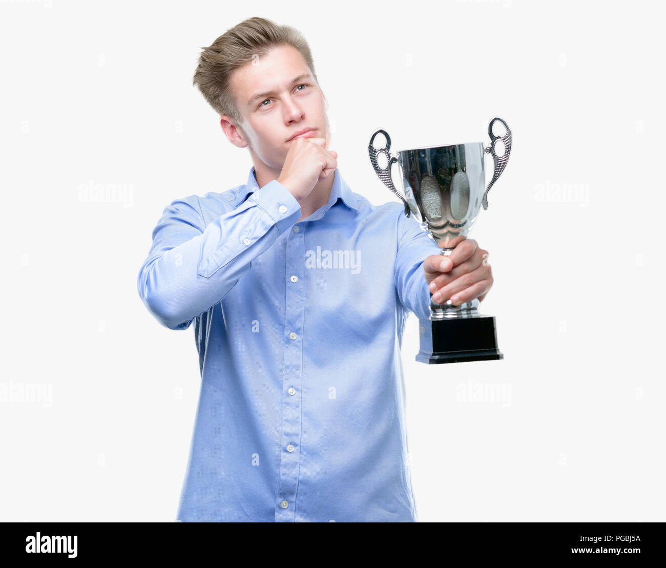 Boy Holding Up A Trophy High Resolution Stock Photography and Images ...