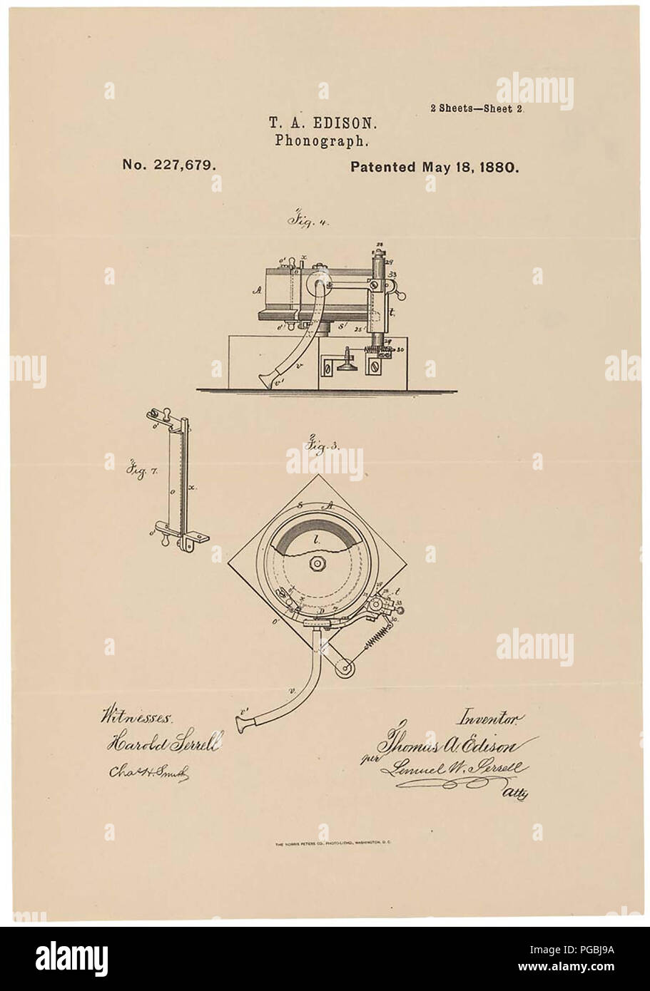 Thomas edison patents hi-res stock photography and images - Alamy