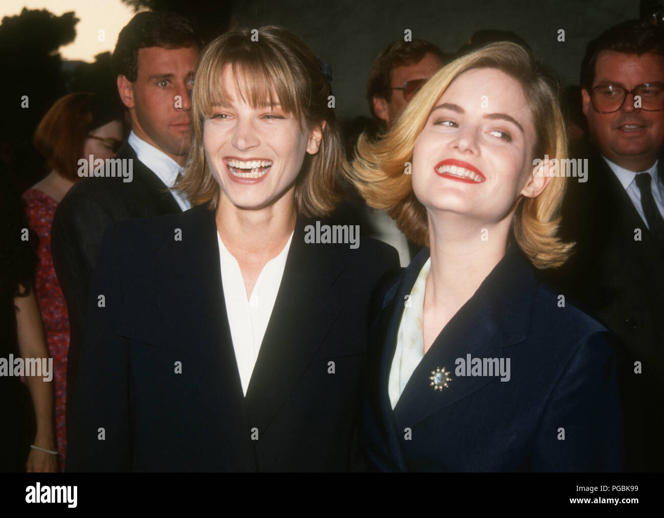 WESTWOOD, CA - AUGUST 6: (L-R) Actress Bridget Fonda and actress ...