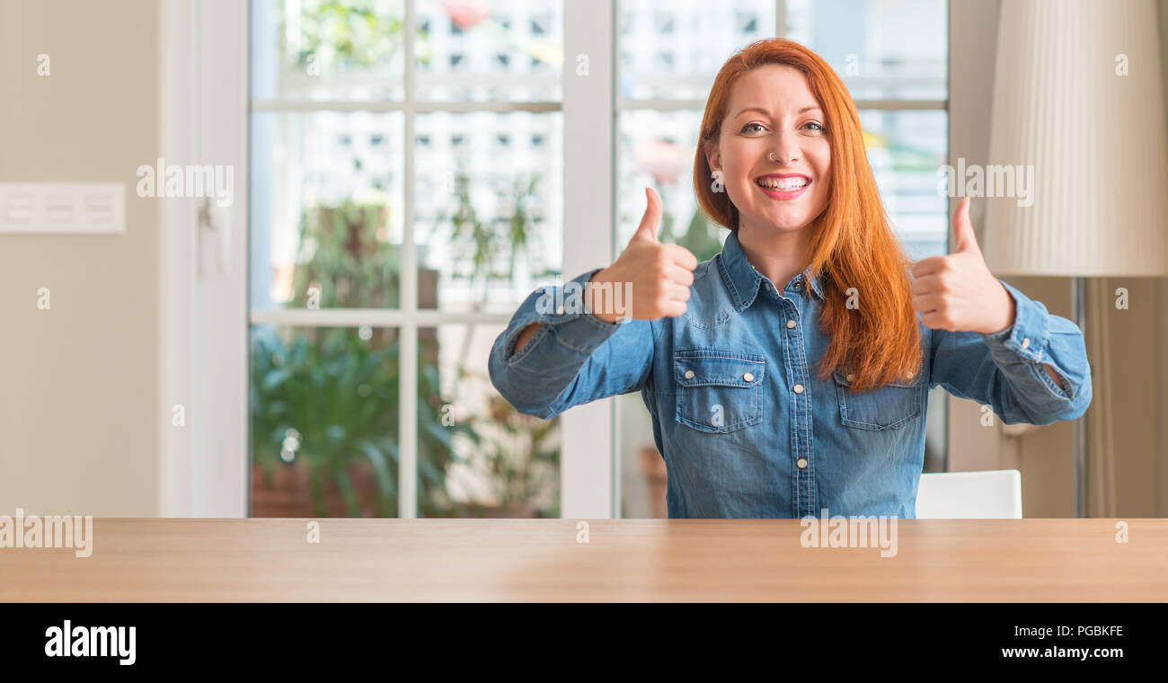 Okay gesture young female home hi-res stock photography and images - Alamy