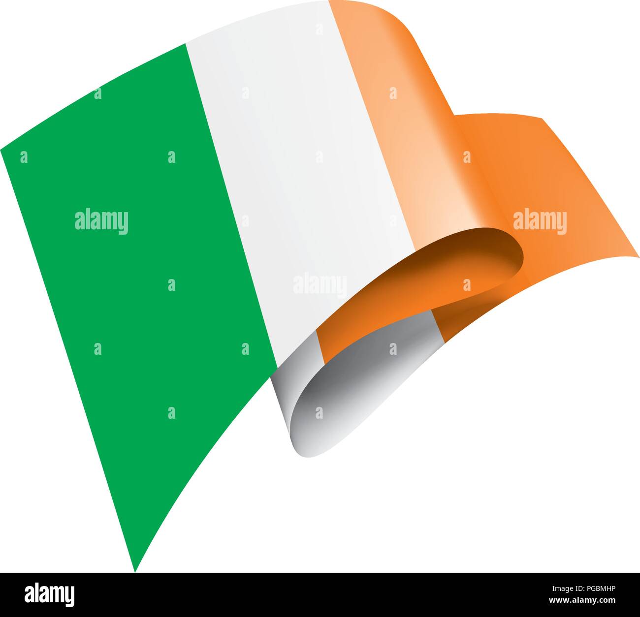 Ireland flag, vector illustration on a white background Stock Vector ...