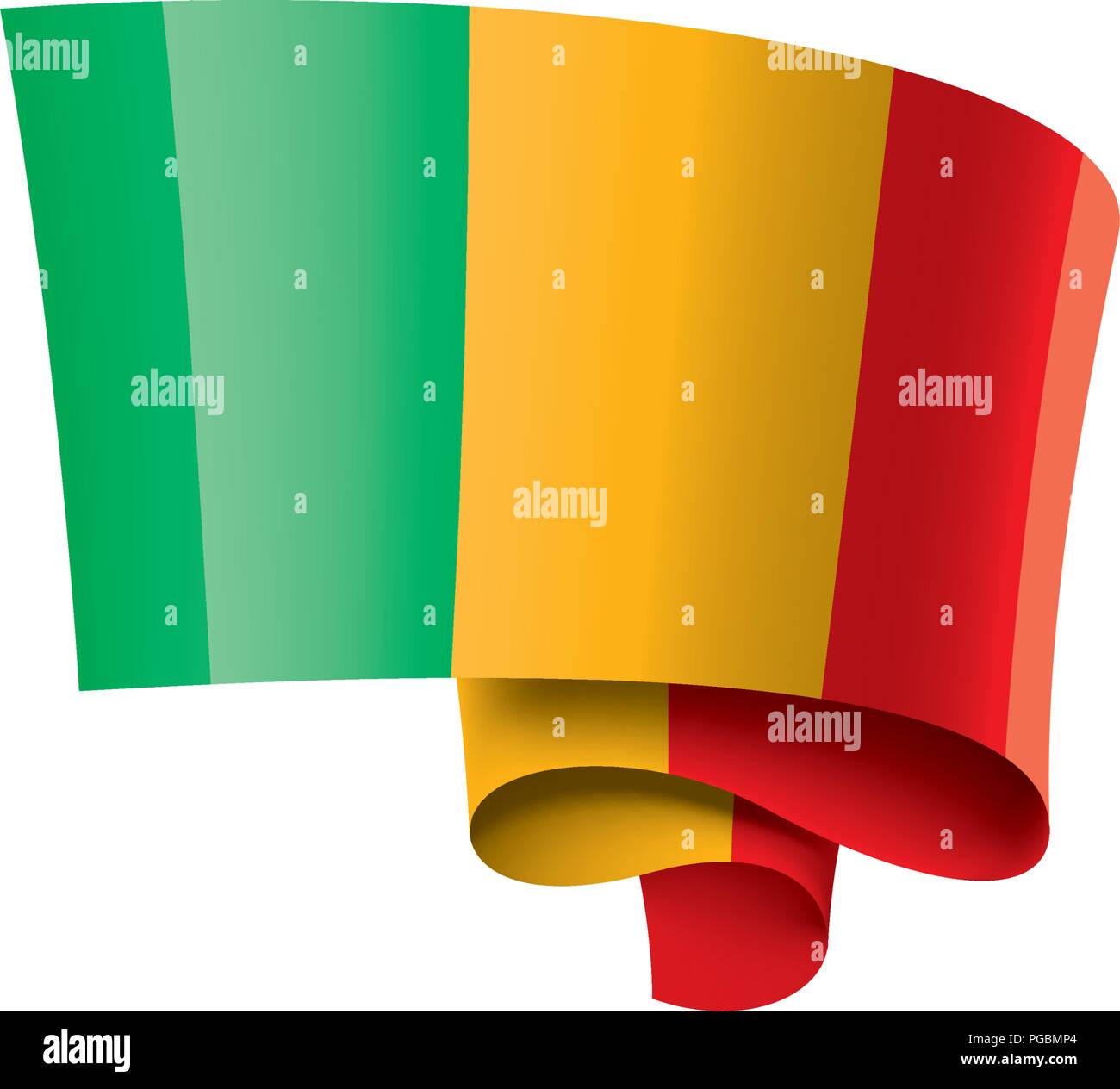 Mali flag, vector illustration on a white background Stock Vector Image ...
