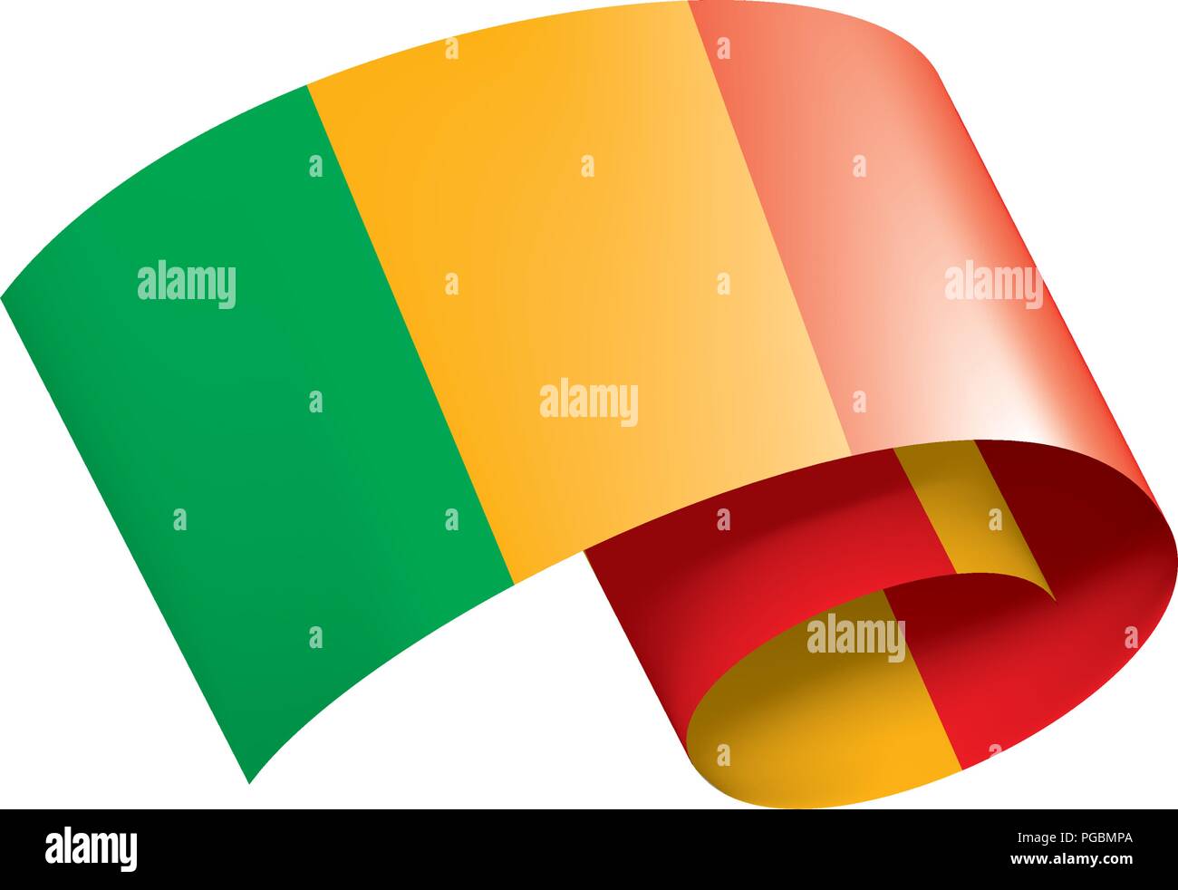 Mali flag, vector illustration on a white background Stock Vector Image ...