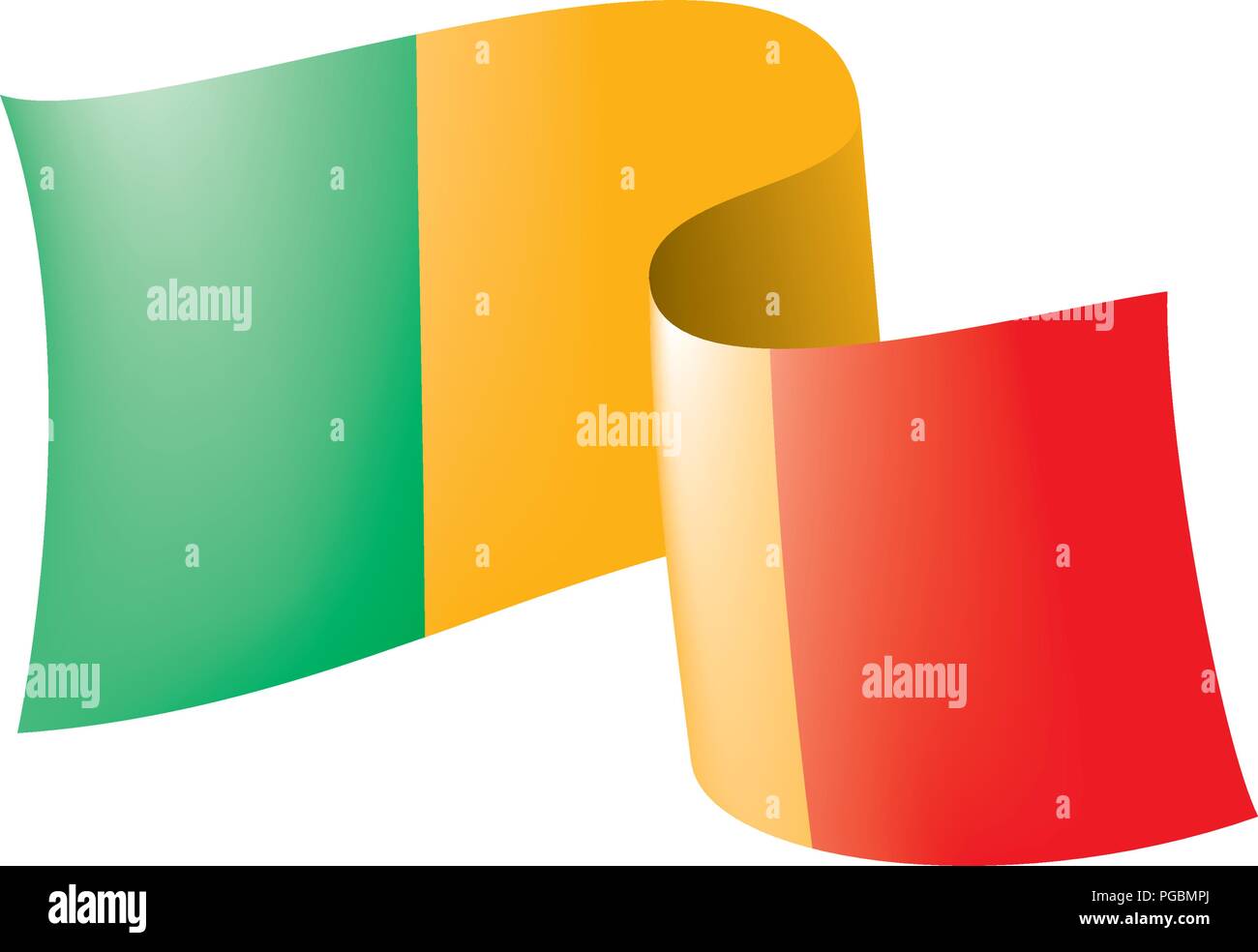Mali flag, vector illustration on a white background Stock Vector Image ...