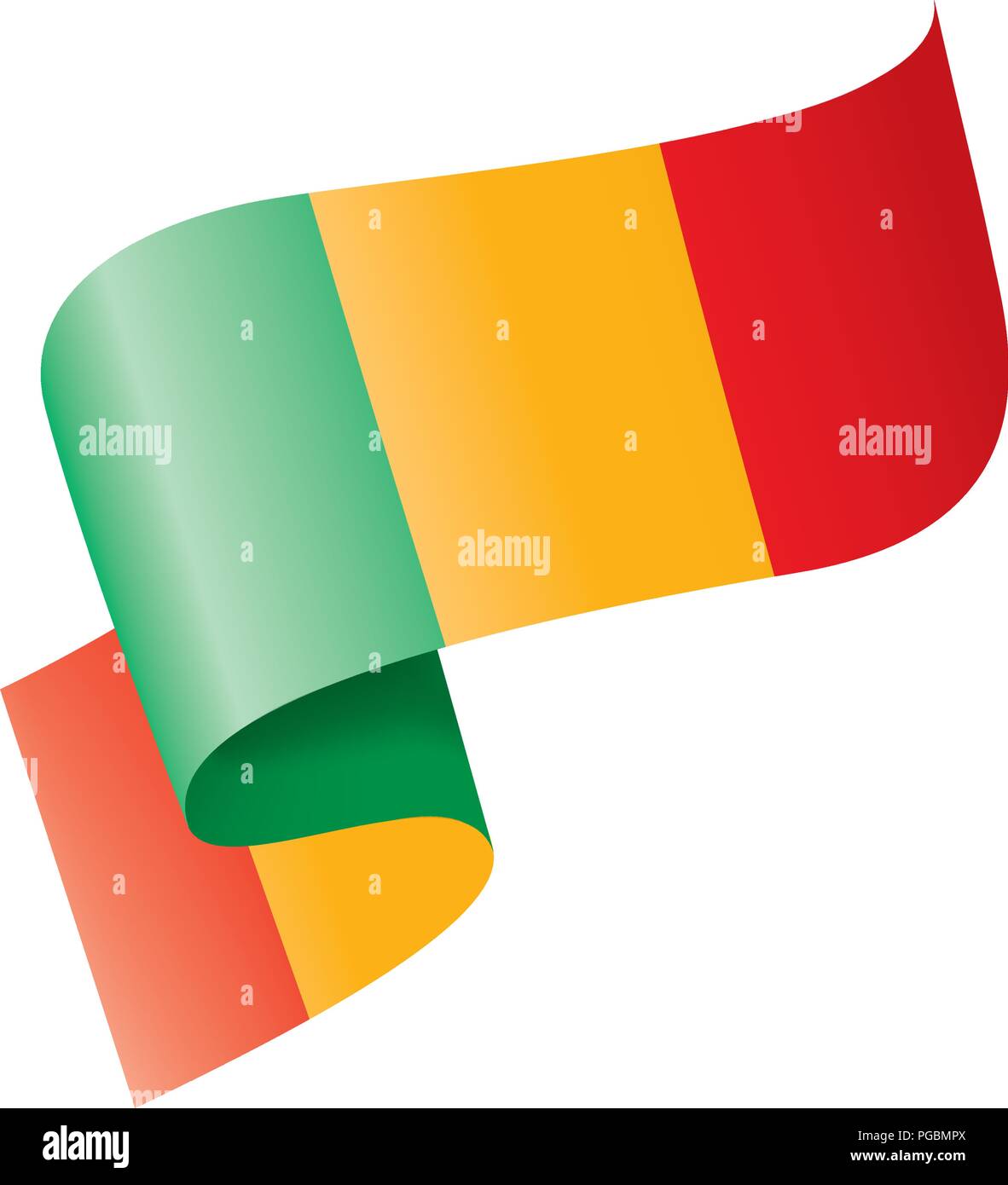 Mali flag, vector illustration on a white background Stock Vector Image ...