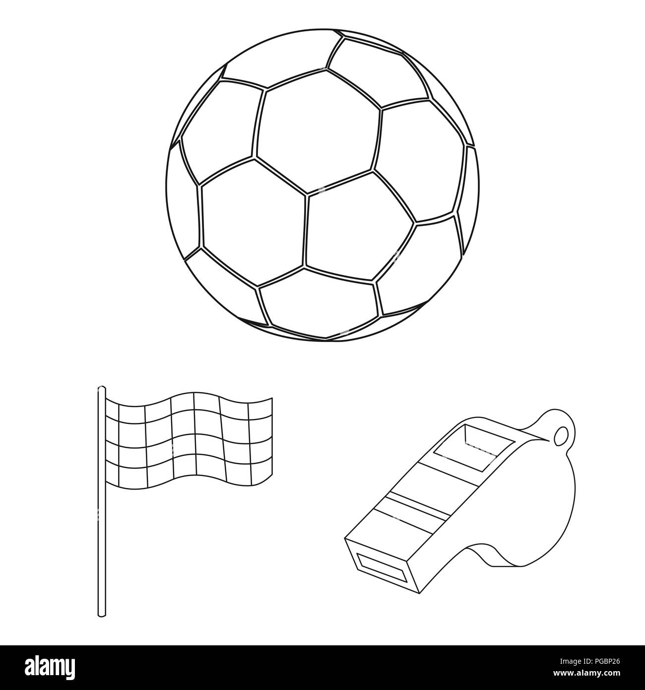 Sports Equipment Icons Set Outline Stock Photos & Sports Equipment ...