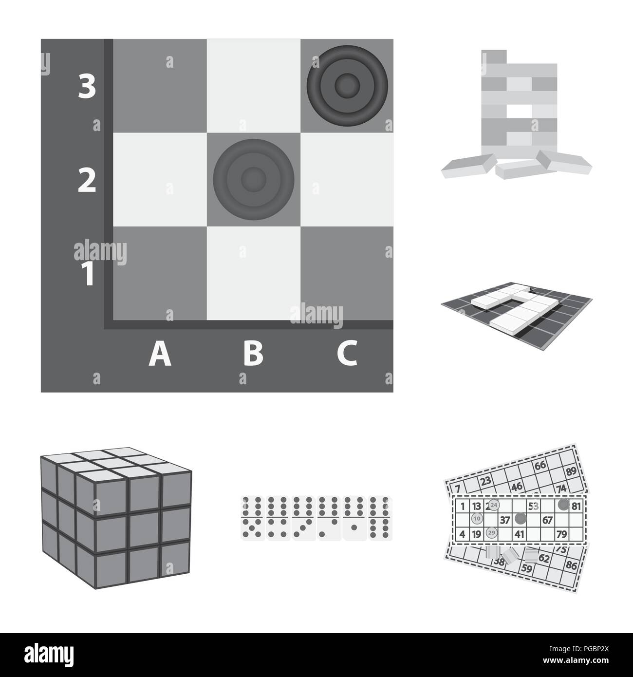 Board game monochrome icons in set collection for design. Game and ...