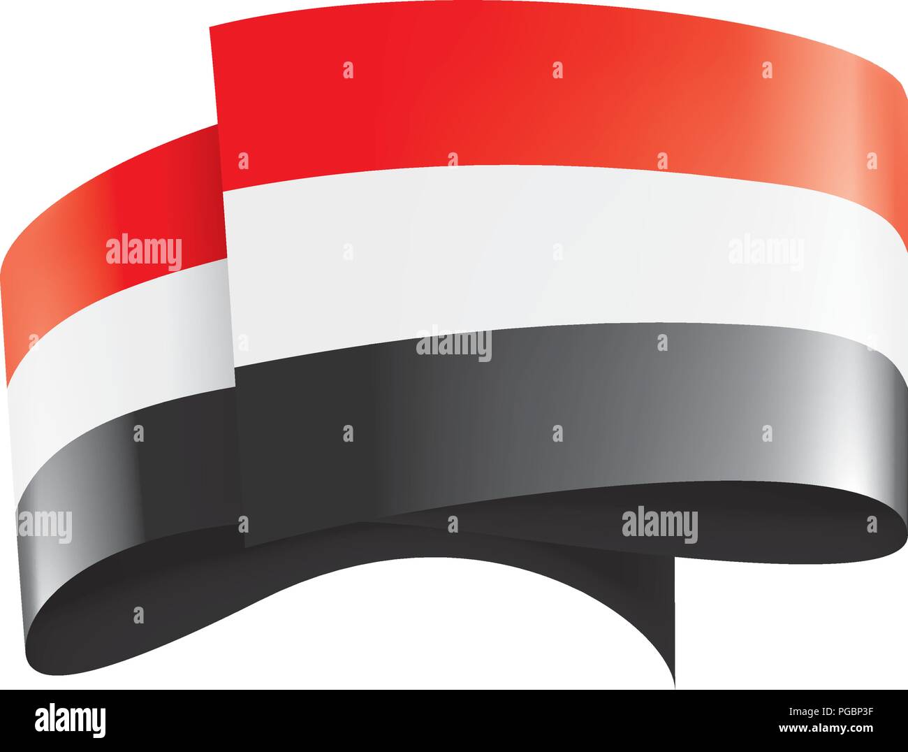 Yemeni flag, vector illustration on a white background Stock Vector ...
