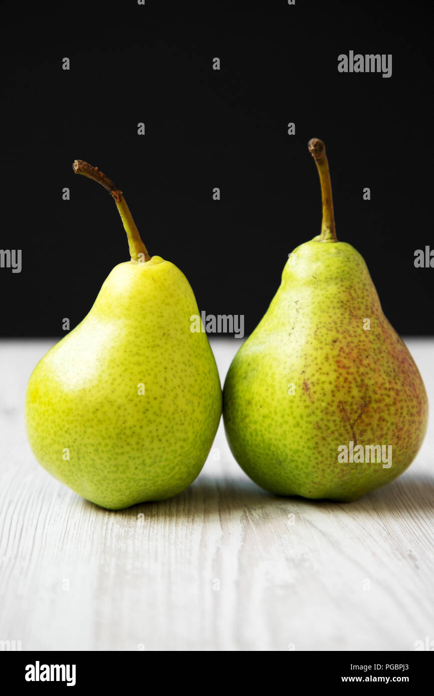 Tasty fresh pears, side view. Close-up. Organic fruits Stock Photo - Alamy