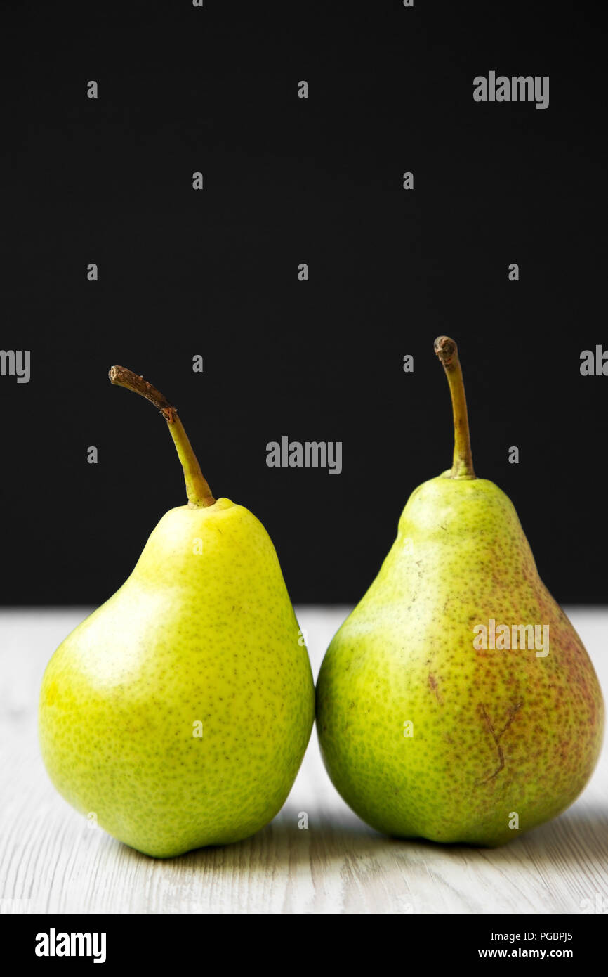 Tasty fresh pears, side view. Closeup. Organic fruits Stock Photo - Alamy